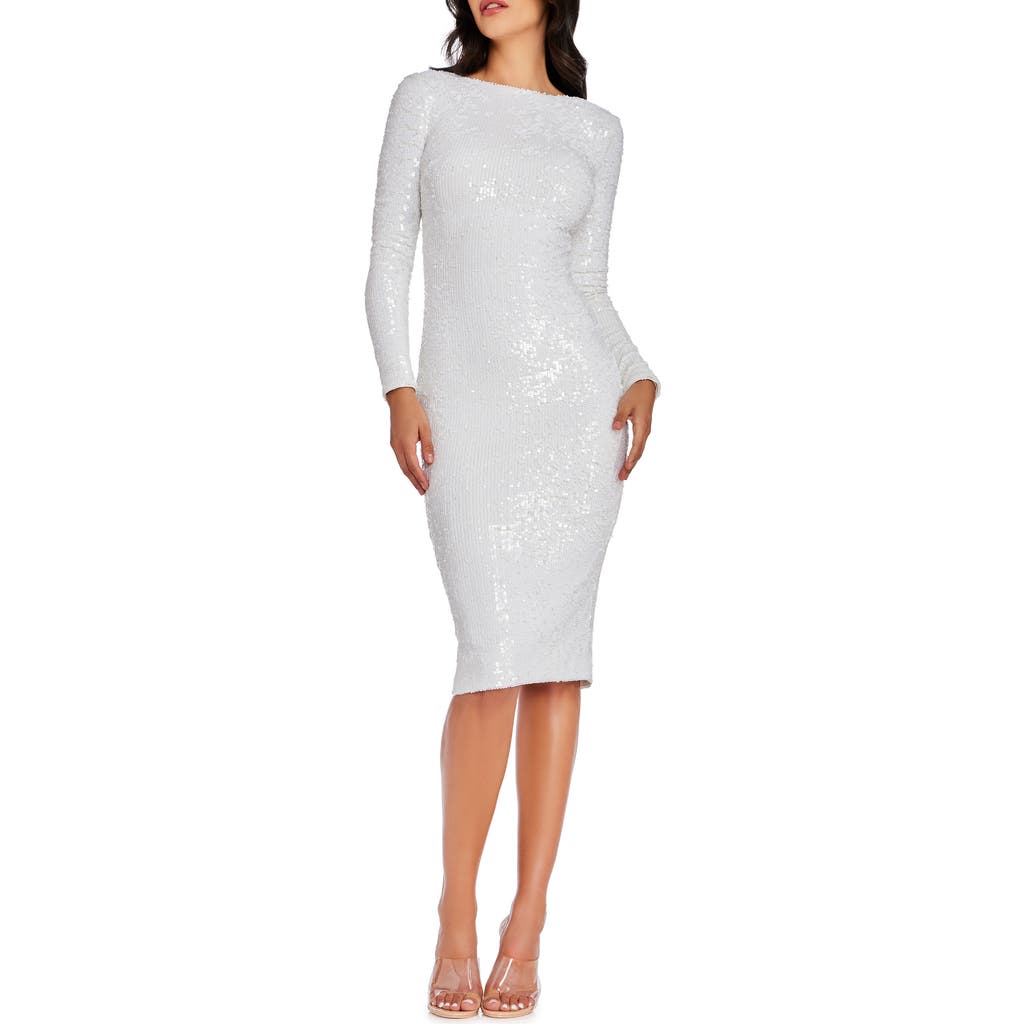 DRESS THE POPULATION Dress the Population Emery Sequin Midi Dress